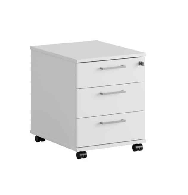 Vit hurts med 3 lådor